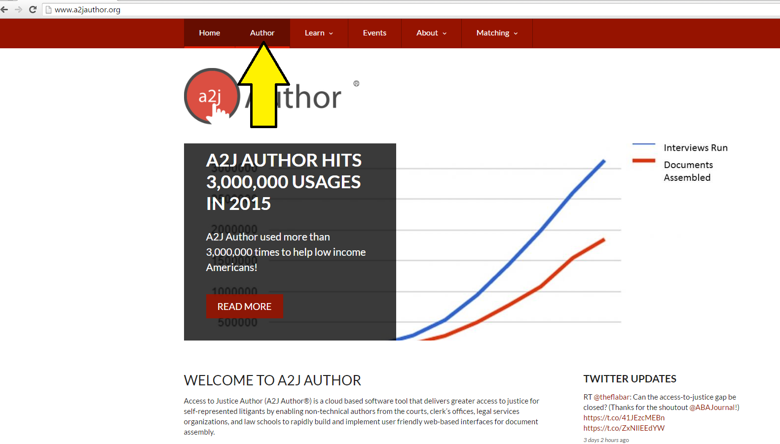 Chapter 2: Registering and Accessing the Authoring Tool | A2J Author